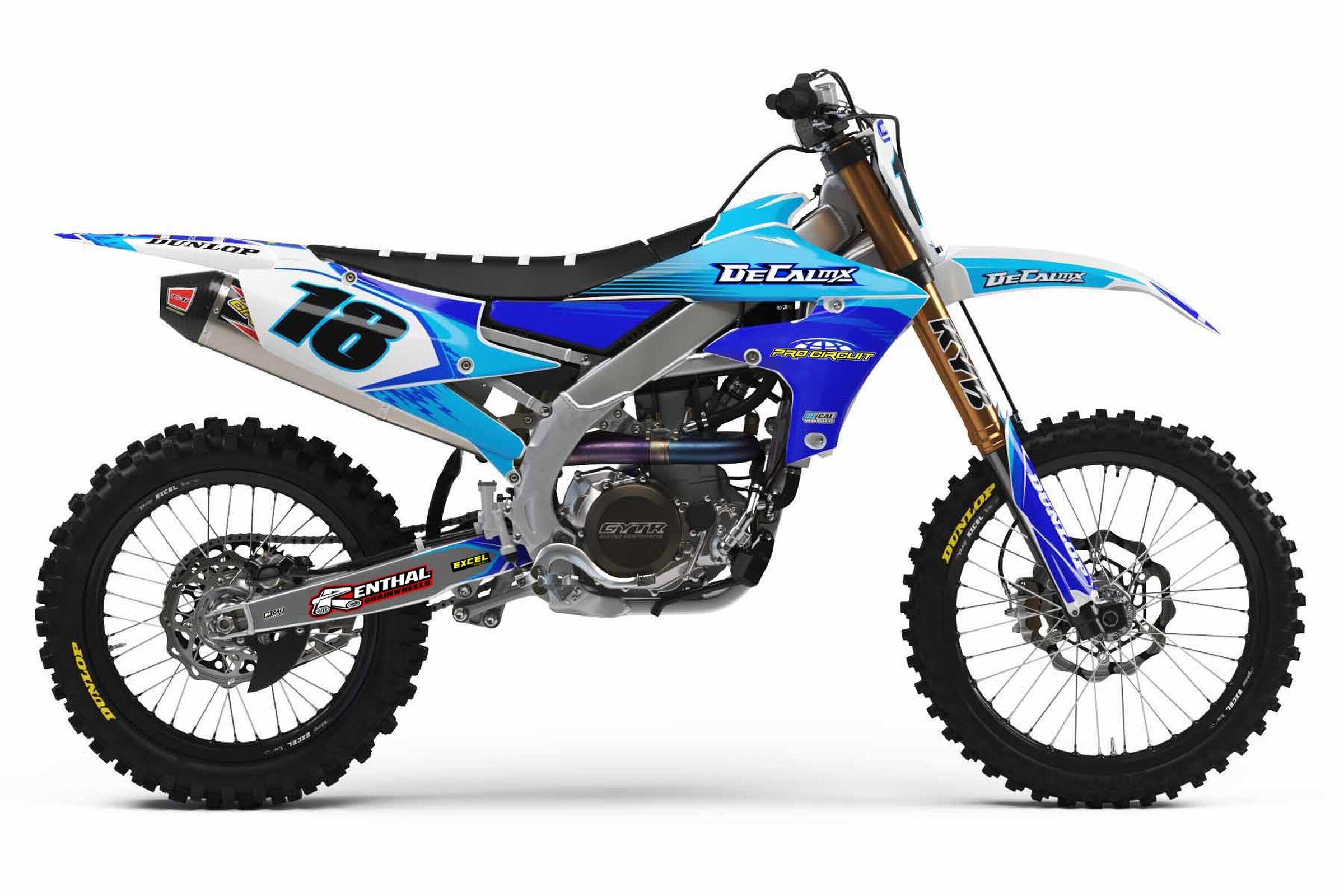 Yamaha YZ450F White/Black Factory 18 Semi Custom Complete Graphics Kit