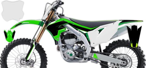 Kawasaki KX450F Green/Black T-16 Semi Custom Full Graphics Kit