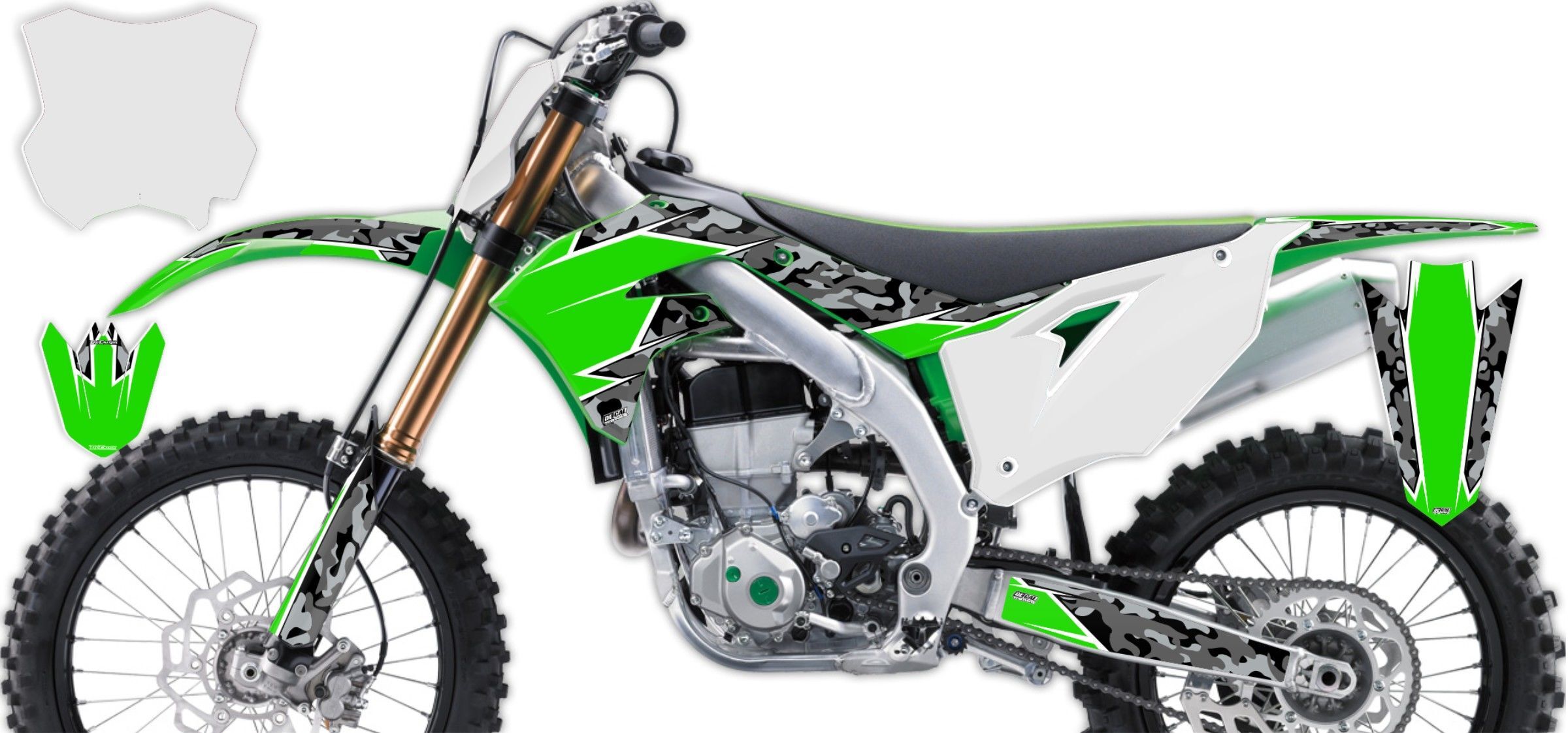 Kawasaki KX450F Black/Green Traditional Camo Semi Custom Complete ...