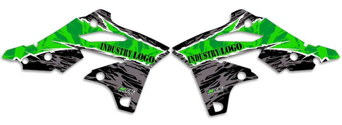 Kawasaki KX85 Black/Grey T-10 Semi Custom Rad Graphics Kit