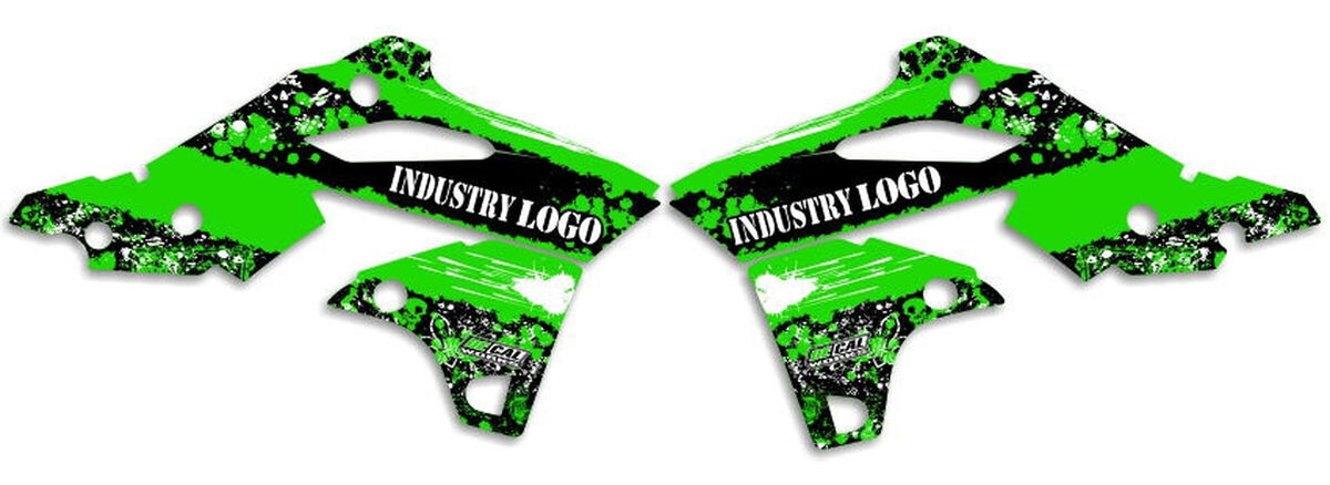 Kawasaki KX85 Black/Green T-5 Semi Custom Full Graphics Kit