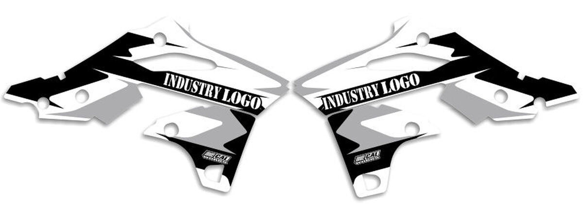 Kawasaki KX85 White/Black T-4 Semi Custom Full Graphics Kit