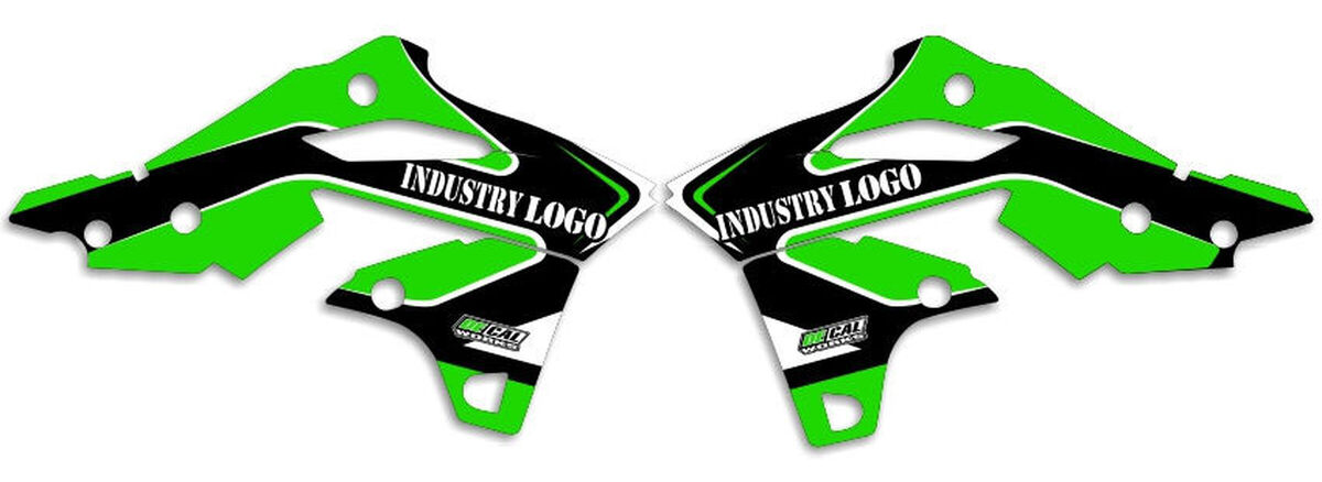 Kawasaki KX85 Black/Green T-2 Semi Custom Full Graphics Kit
