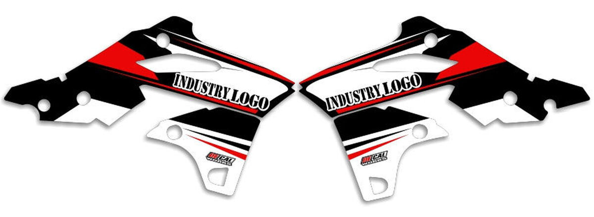 Kawasaki KX85 Black/White T-1 Semi Custom Full Graphics Kit