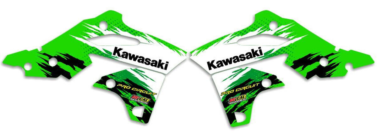 Kawasaki KX85 Green/White T-8 Ready Made Full Graphics Kit