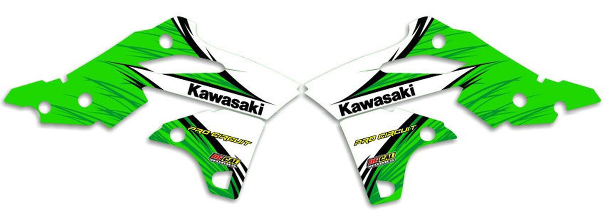 Kawasaki KX85 Green/White T-9 Ready Made Full Graphics Kit