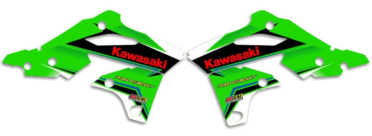 Kawasaki KX85 Green/Black T-12 Ready Made Full Graphics Kit