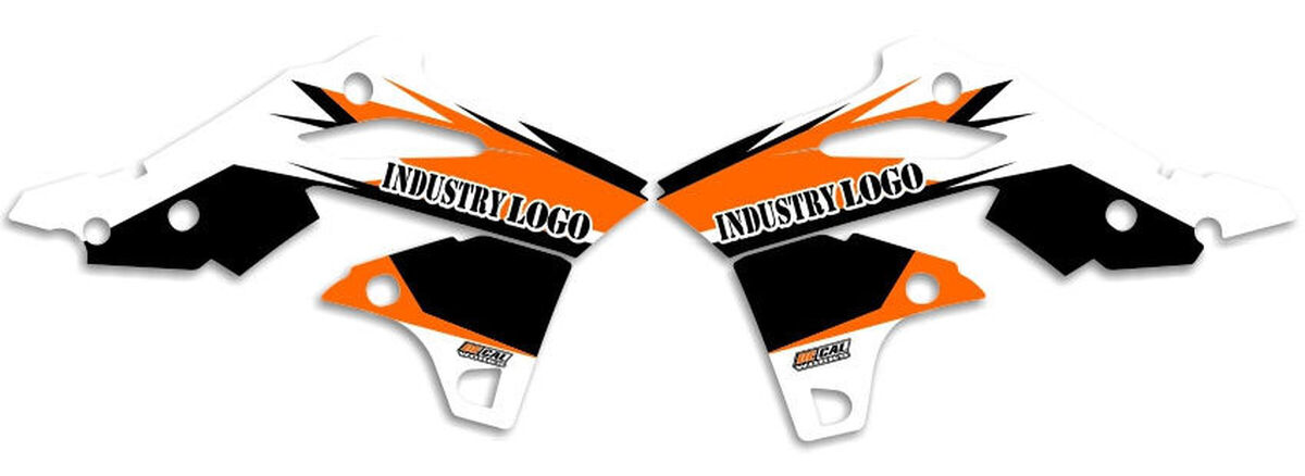 Kawasaki KX250F White/Black T-3 Semi Custom Rad Graphics Kit