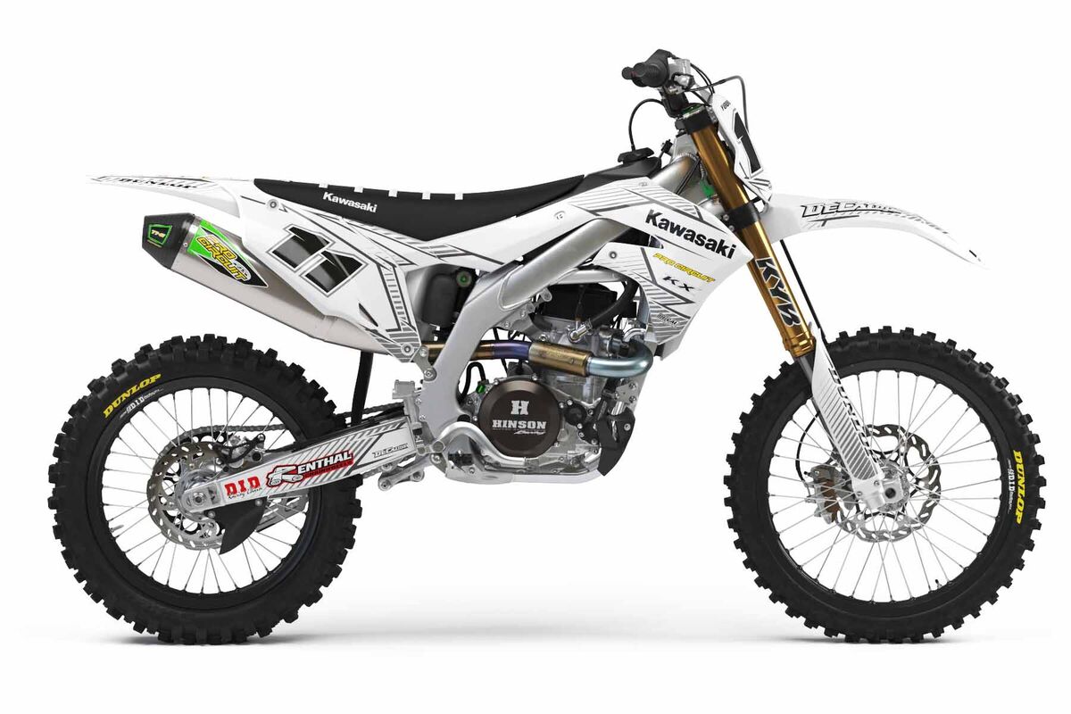 Kawasaki KX250F Green/Black T-11 Semi Custom Full Graphics Kit