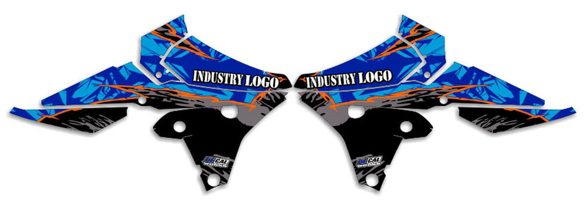 Yamaha YZ450F Black/Grey T-10 Semi Custom Full Graphics Kit