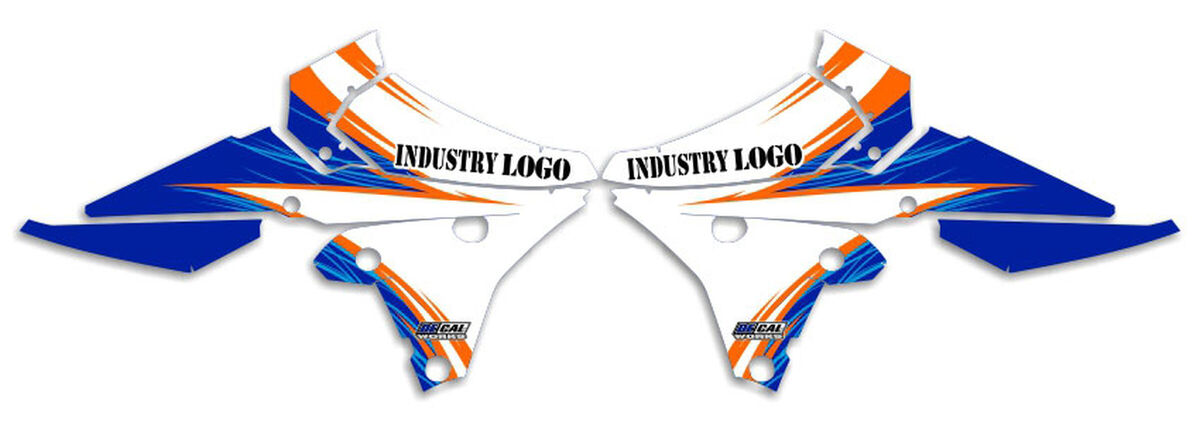 Yamaha YZ450F Blue/White T-9 Semi Custom Full Graphics Kit