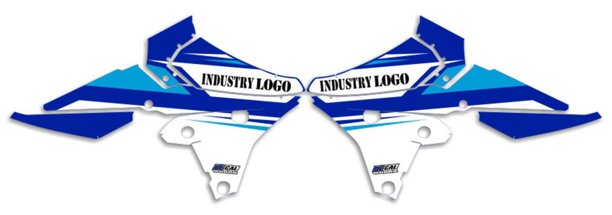 Yamaha YZ450F Blue/White T-1 Semi Custom Complete Graphics Kit
