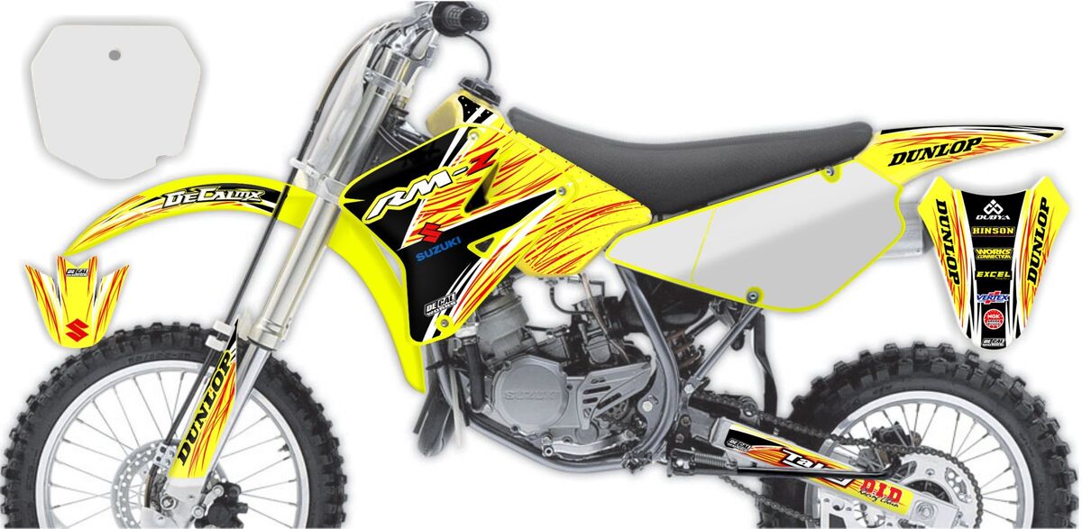 Suzuki RM85 Yellow/Black T-9 Ready Made Full Graphics Kit
