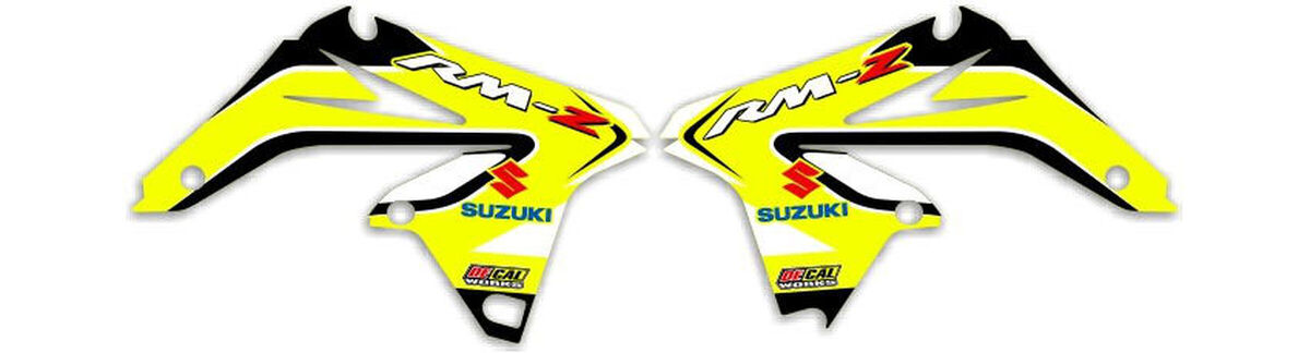 Suzuki RM125 Yellow/Black T-2 Ready Made Rad Graphics Kit