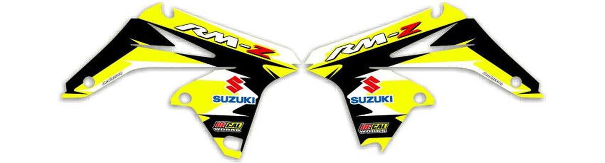 Suzuki RM125 Yellow/Black T-4 Ready Made Rad Graphics Kit