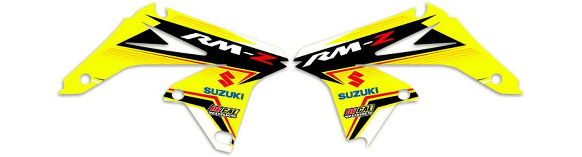 Suzuki RM125 Yellow/Black T-12 Ready Made Rad Graphics Kit