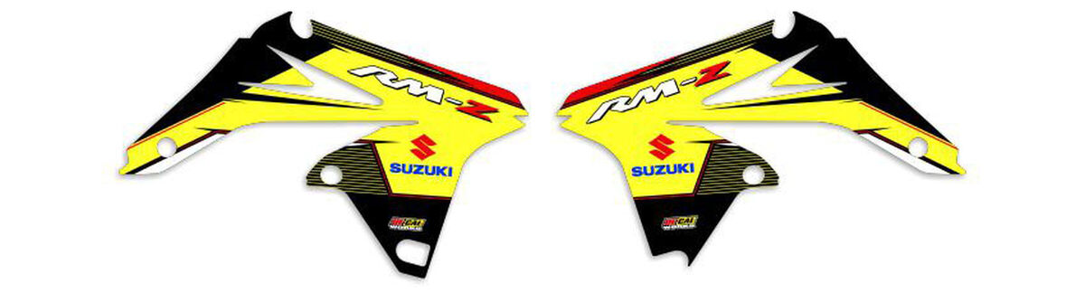 Suzuki RM125 Black/Yellow T-16 Ready Made Full Graphics Kit