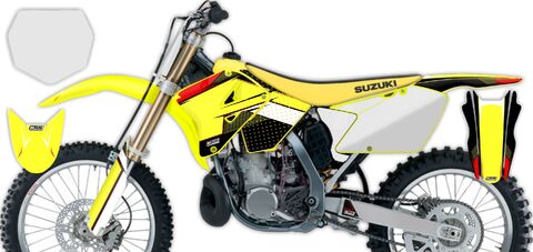 Suzuki RM125 Black/Yellow T-16 Semi Custom Full Graphics Kit