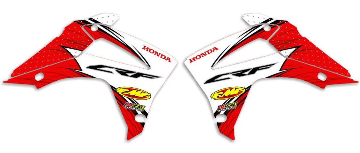 Honda CR125 Red/White T-9 Ready Made Full Graphics Kit