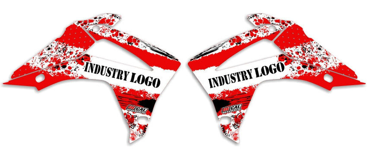 Honda CR125 Red/White T-5 Semi Custom Full Graphics Kit