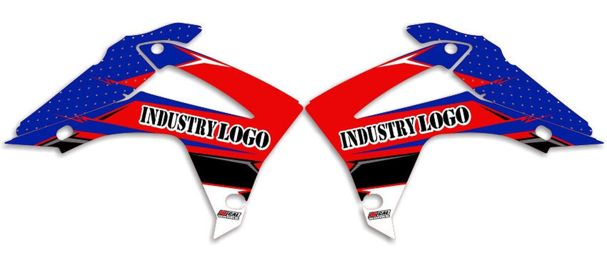 Honda CR125 White/Red T-15 Semi Custom Full Graphics Kit