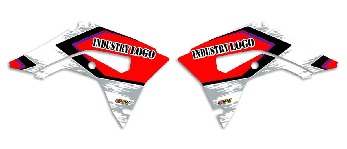 Honda CR125 White/Red T-17 Semi Custom Full Graphics Kit