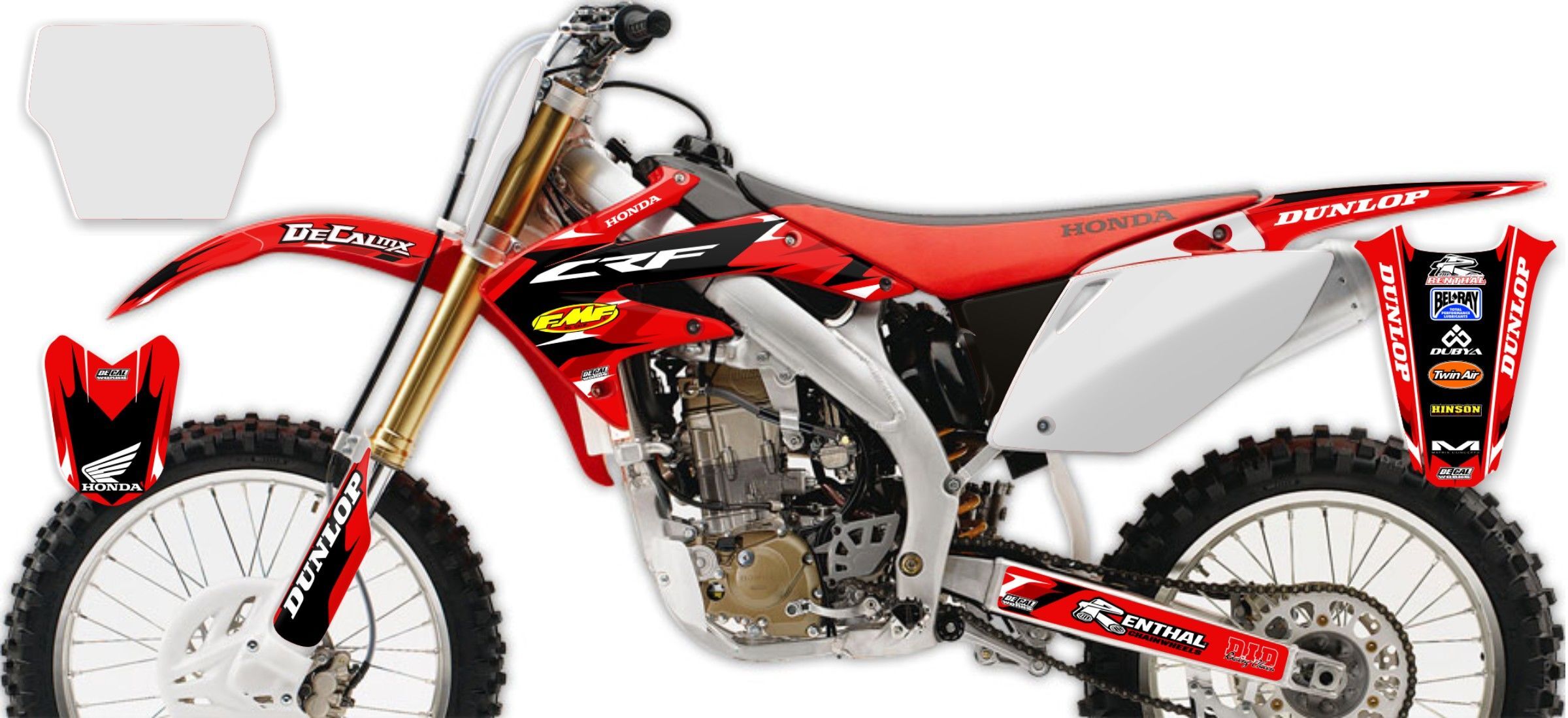 Honda CRF450 Red/Black T-6 Ready Made Full Graphics Kit