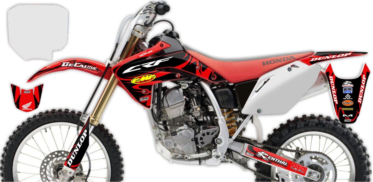 Honda CRF150 Red/Black T-7 Ready Made Full Graphics Kit