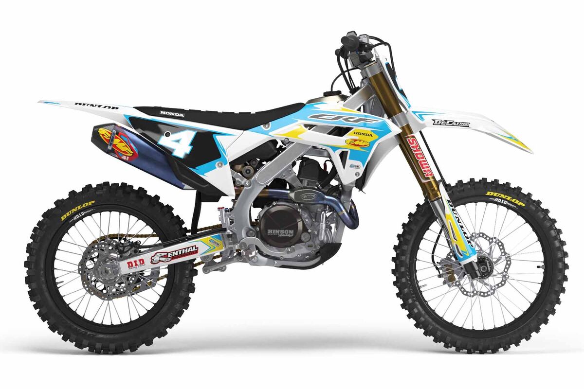 Honda CRF150 Red/Black T-4 Number Plate Graphics Kit