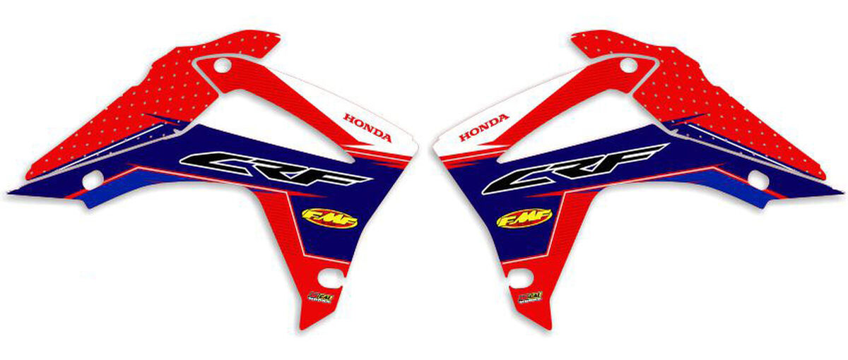 Honda CRF150 Red/Navy T-16 Ready Made Rad Graphics Kit