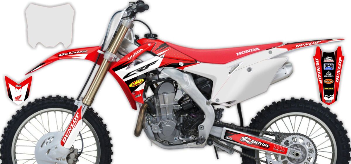 Honda CRF450 Red/Black T-3 Ready Made Full Graphics Kit