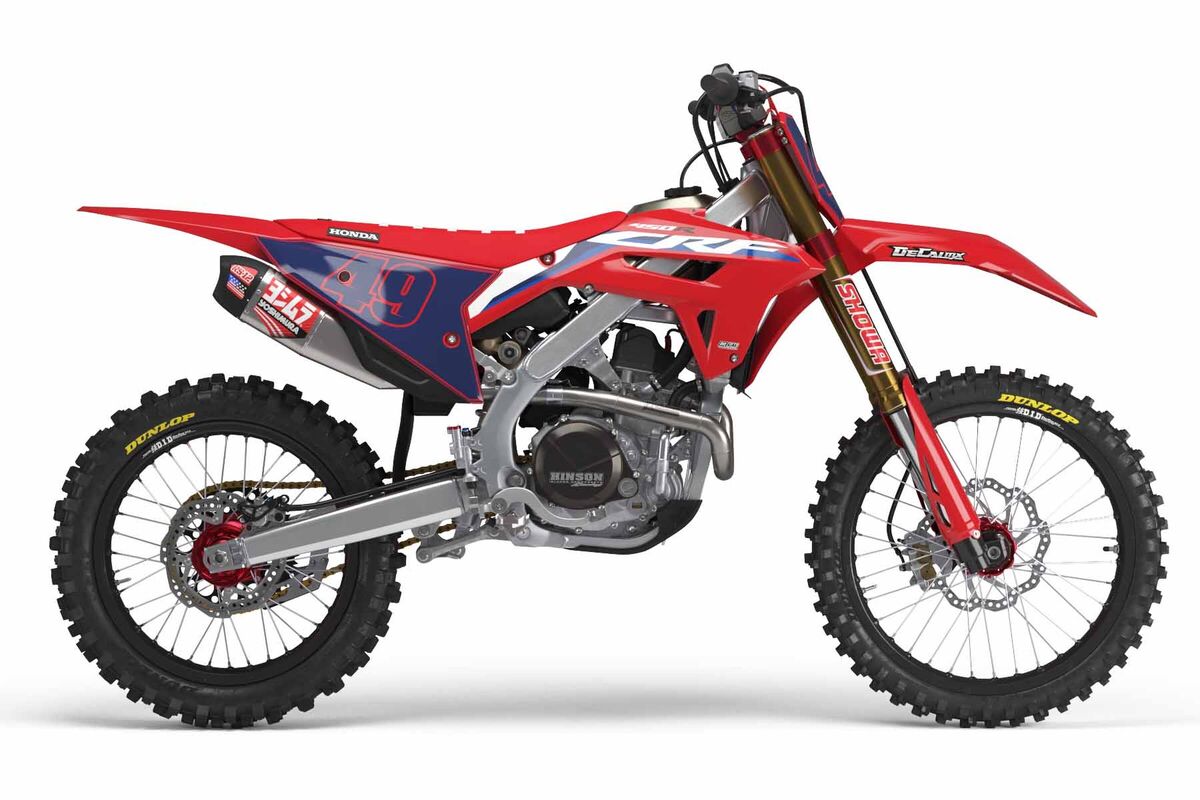 Honda CRF450 Yellow Bold Number Plate Graphics Kit