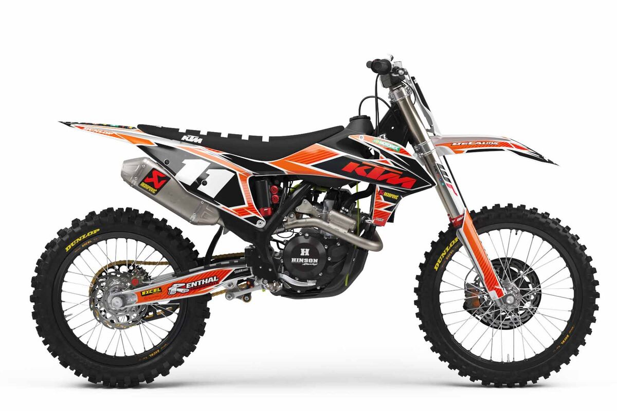 KTM SX85 Orange/Black T-11 Semi Custom Full Graphics Kit