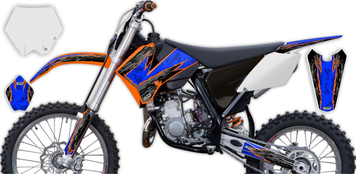 KTM SX85 Black/Grey T-10 Semi Custom Full Graphics Kit