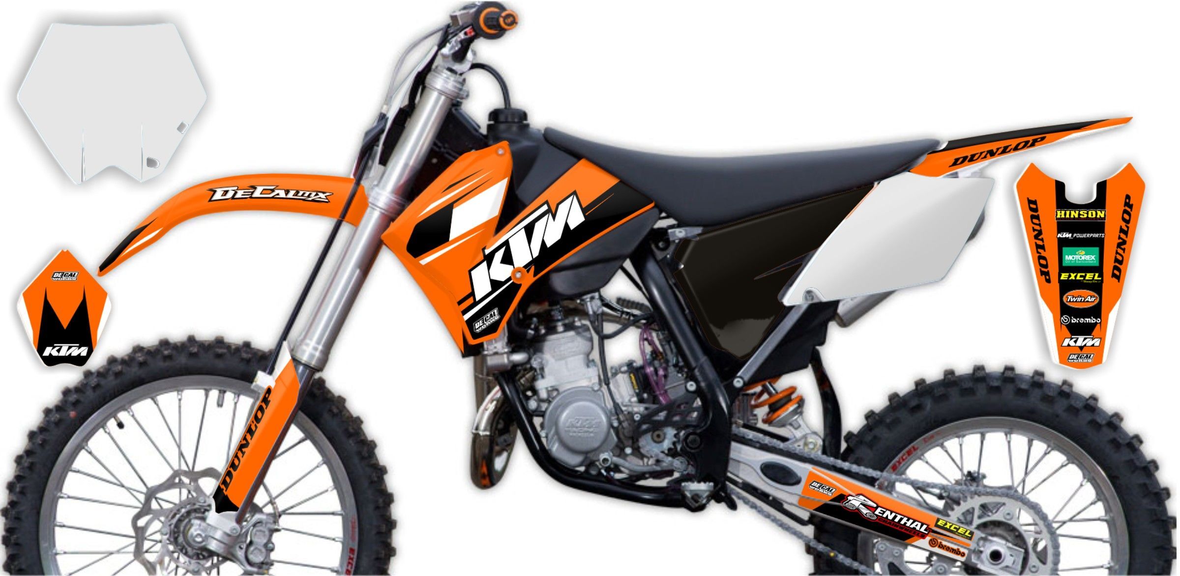 KTM SX85 Orange/Black T-1 Ready Made Full Graphics Kit
