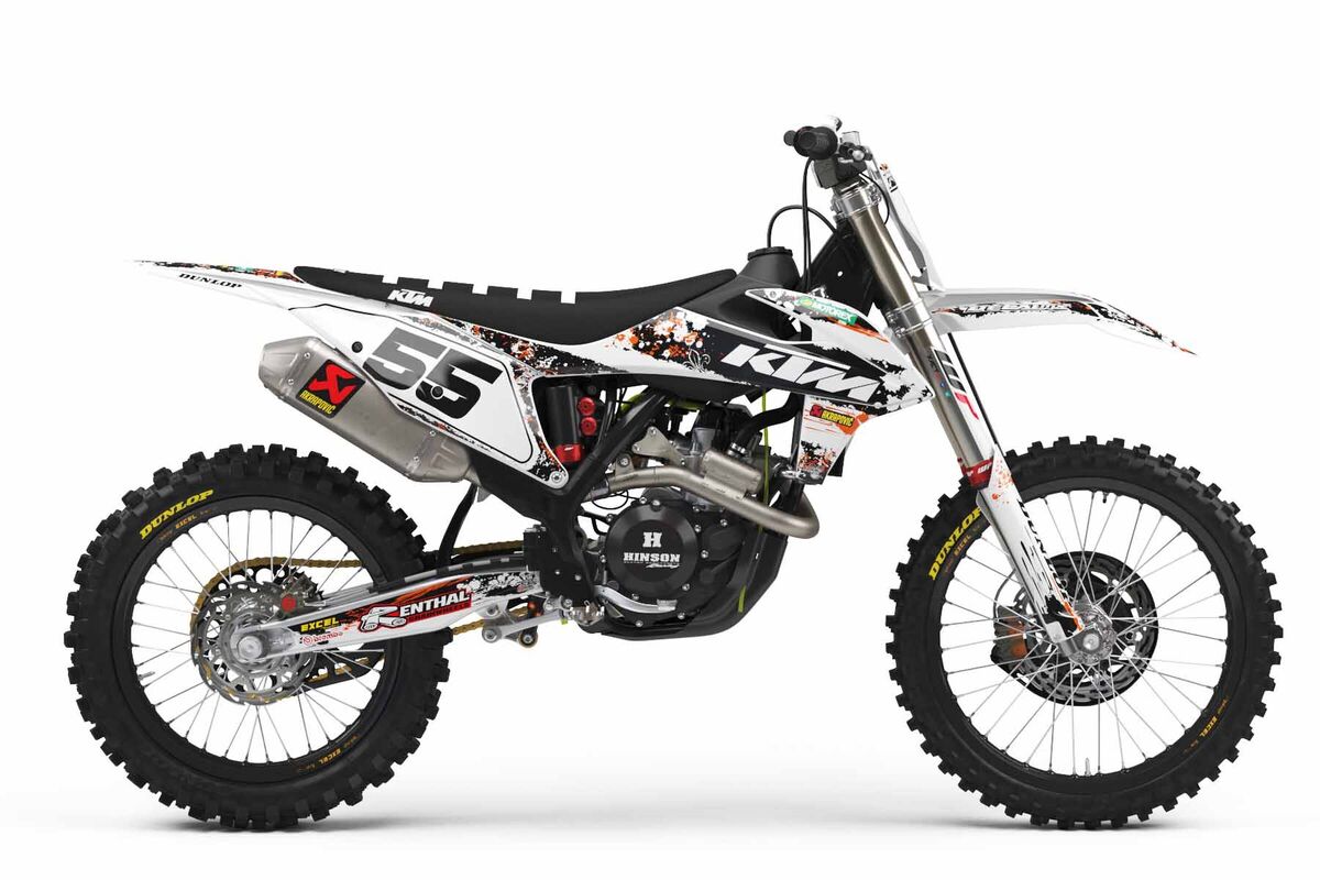 KTM SXF Orange/Black T-5 Number Plate Graphics Kit