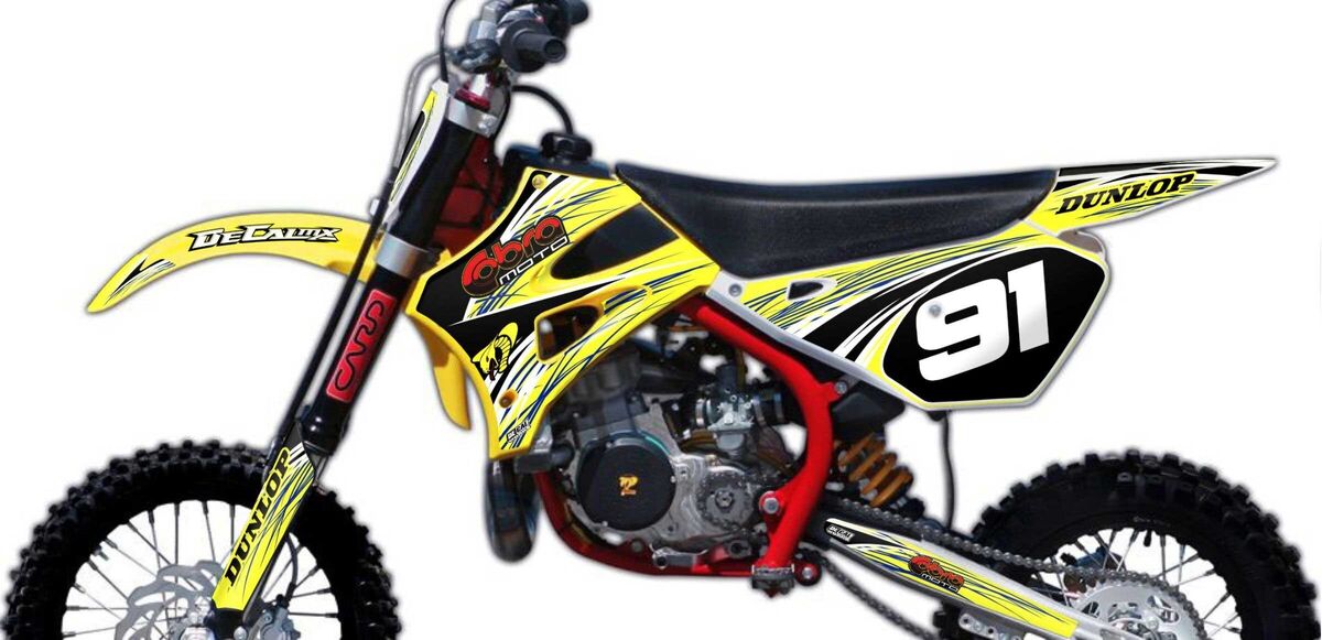 Cobra CX Yellow/Black T-9 Number Plate Graphics Kit