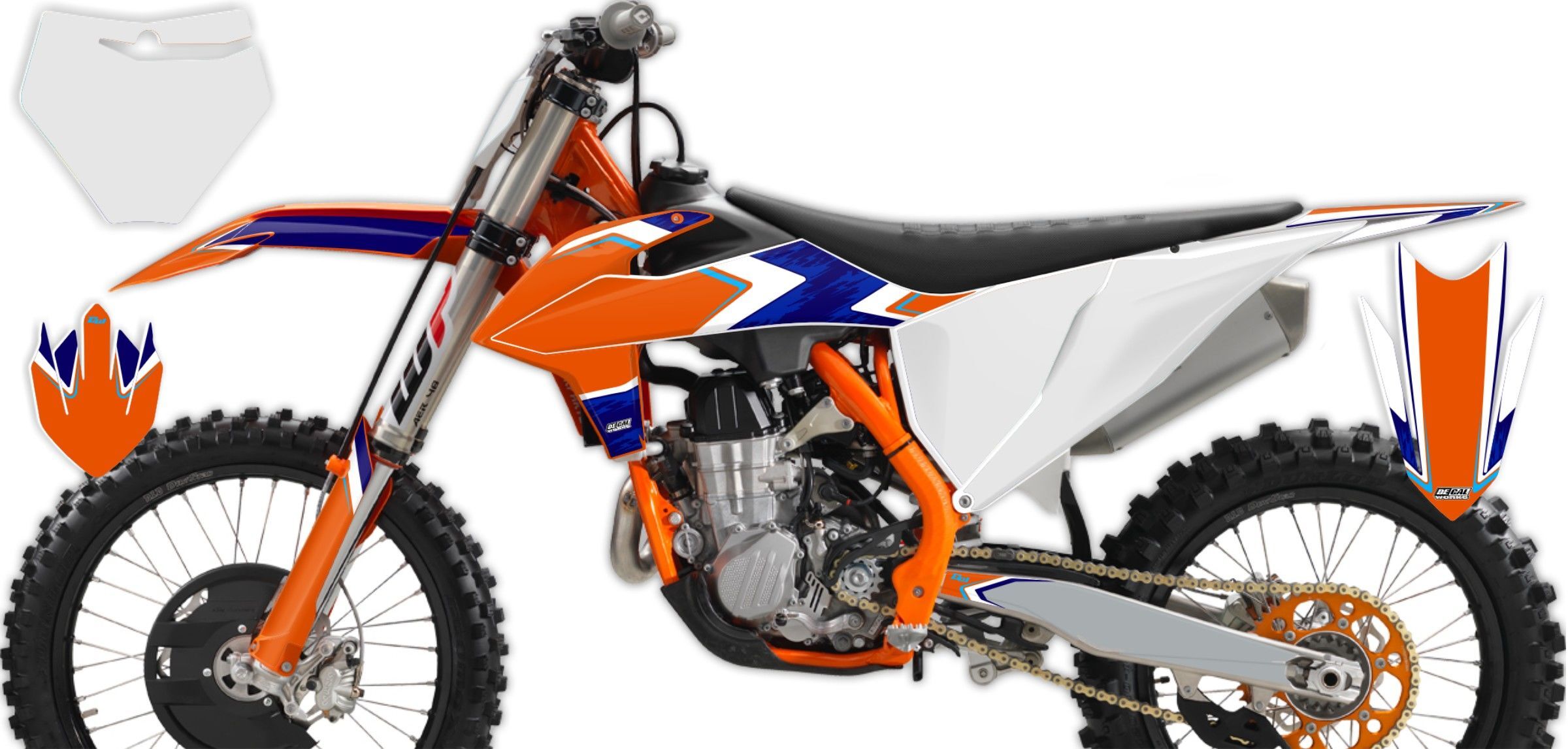KTM SXF Navy/Orange T-17 Semi Custom Full Graphics Kit