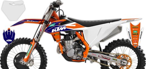KTM SXF Orange/Navy Factory 18 Ready Made Full Graphics Kit