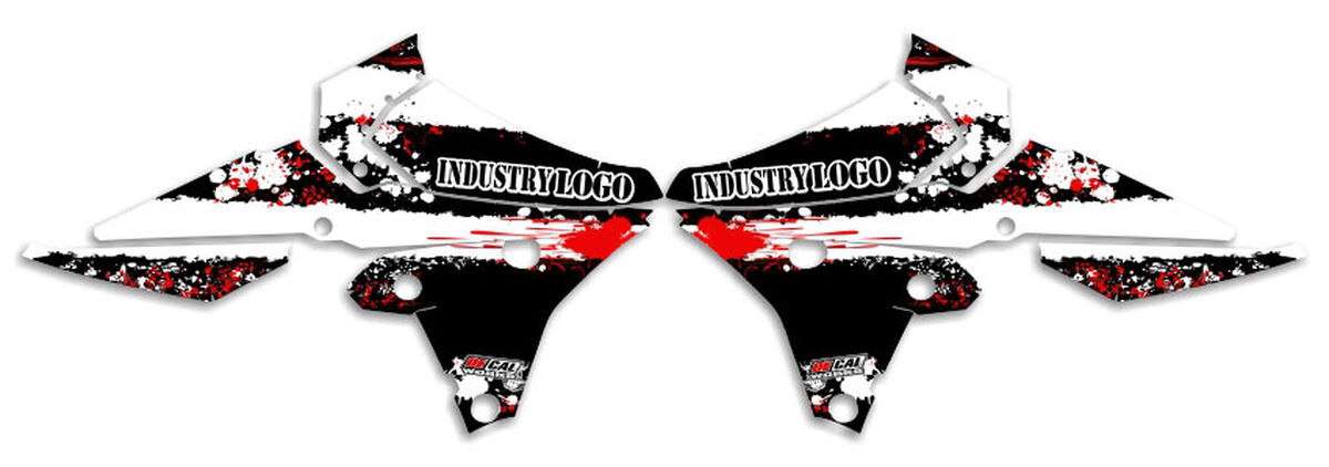 Yamaha YZ85 White/Black T-5 Semi Custom Rad Graphics Kit