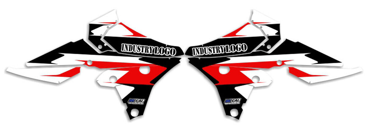 Yamaha YZ85 White/Black T-4 Semi Custom Full Graphics Kit