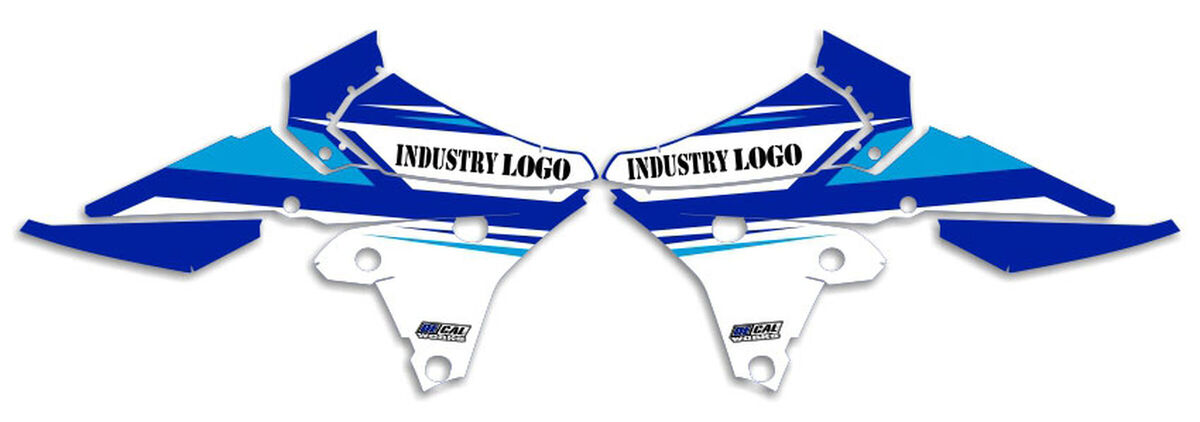 Yamaha YZ85 Blue/White T-1 Semi Custom Full Graphics Kit