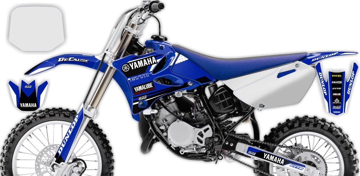 Yamaha YZ85 Blue/Black T-1 Ready Made Complete Graphics Kit