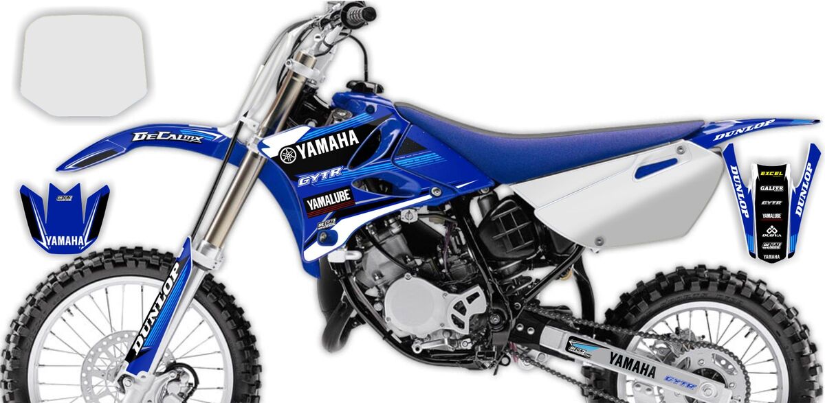 Yamaha YZ85 Blue/Black T-12 Ready Made Complete Graphics Kit