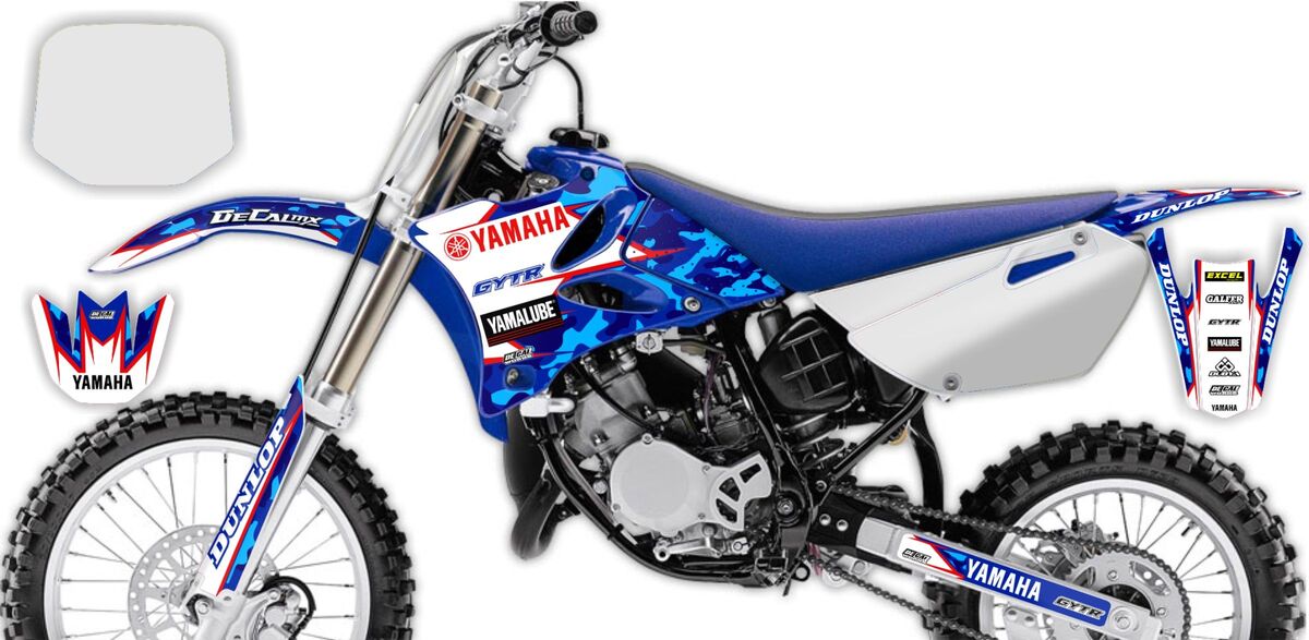 Yamaha YZ85 Blue/White Traditional Camo Ready Made Rad Graphics Kit