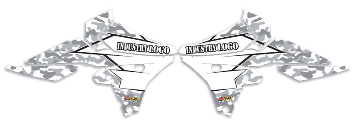 Yamaha YZ85 White/Black Traditional Camo Semi Custom Full Graphics Kit