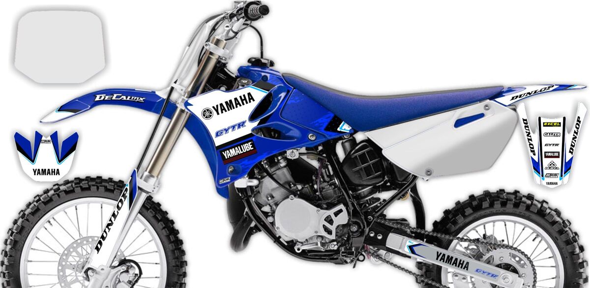 Yamaha YZ85 Blue/White T-17 Ready Made Full Graphics Kit