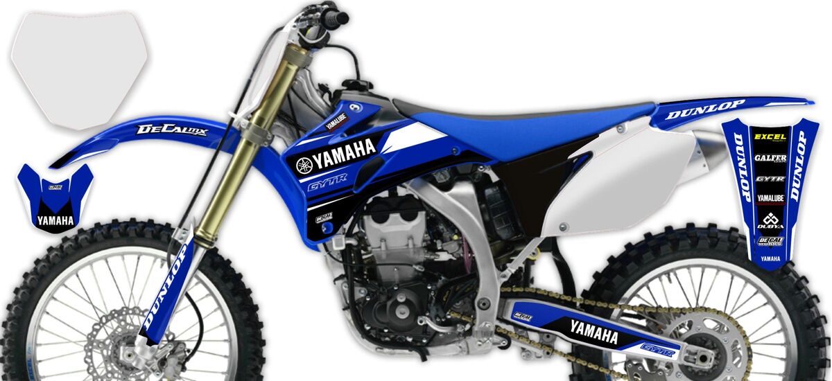 Yamaha YZ450F Blue/Black T-1 Number Plate Graphics Kit