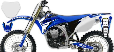 Yamaha YZ450F Blue/White T-9 Ready Made Complete Graphics Kit