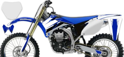 Yamaha YZ450F White/Blue T-15 Semi Custom Rad Graphics Kit